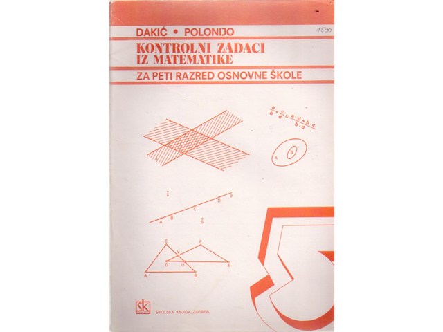 Kontrolni zadaci iz matematike za 5. razred osnovne ško