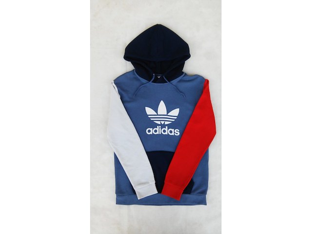 ADIDAS Colorblocked Treofil Hoodie Red White Blue vel.M