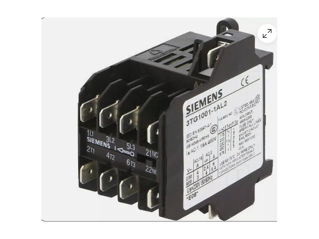 Siemens kontaktor-mini 3TG1001-1AL2 220V 3NO+NC