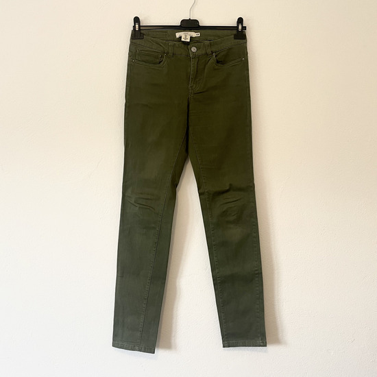 Zelene skinny farmerice H&M