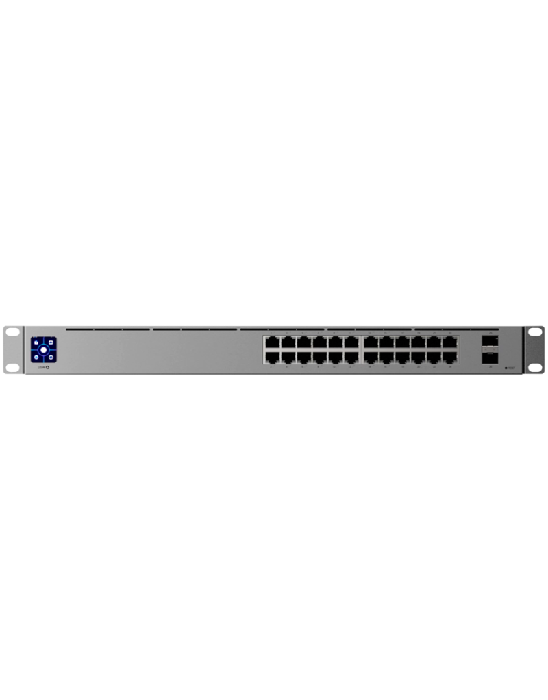 Ubiquiti 24-port, Layer 3 Etherlighting™ switch, 8 х 2 5 GbE PoE++ ports, 16...