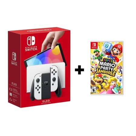 Konzola Nintendo Switch OLED Model White + Super Mario Party Jamboree