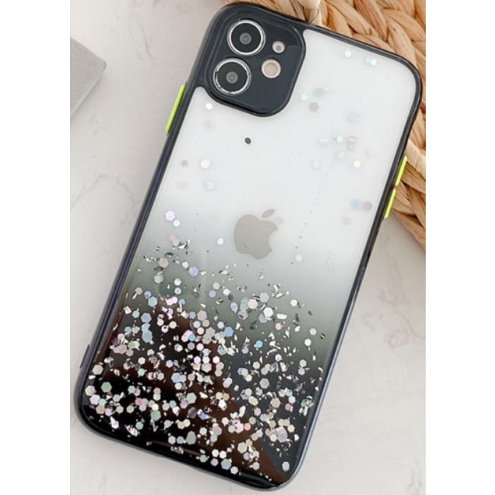 MCTK6-IPHONE 12 Pro Max * Furtrola 3D Sparkling star silicone Black (89)
