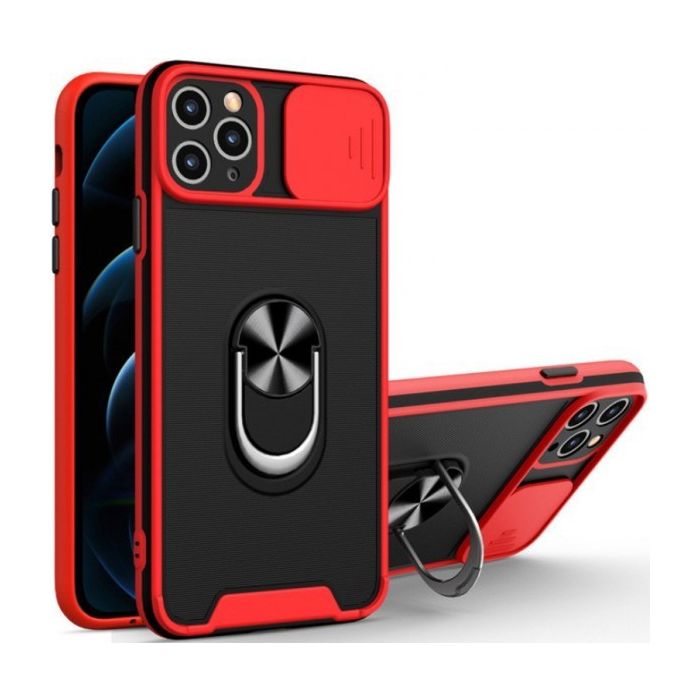 MCTR8-IPHONE 12 Pro * Futrola Magnetic Defender Silicone Red (239)