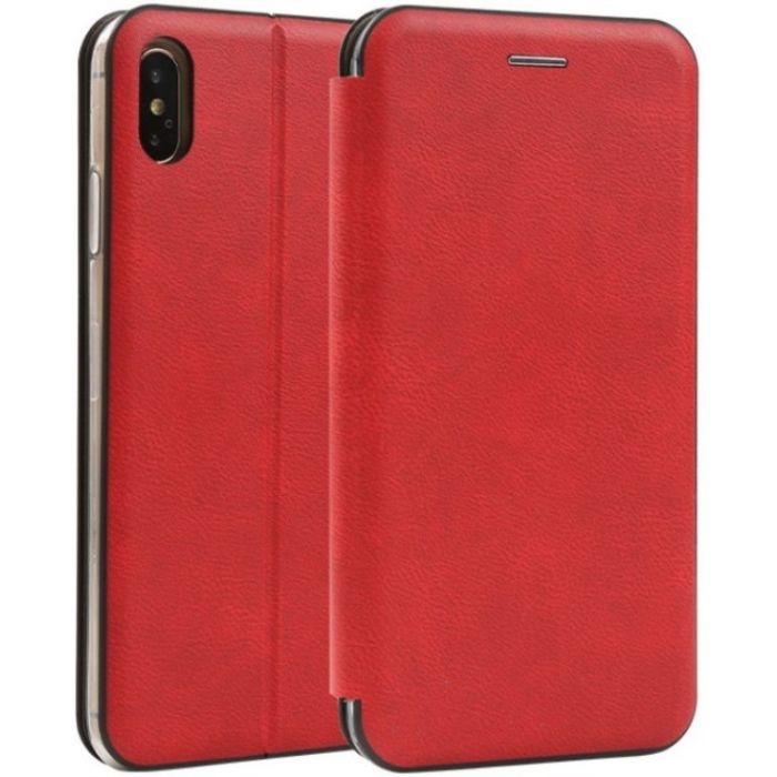 MCLF11-XIAOMI Redmi Note 9 * Futrola Leather FLIP Red (149)