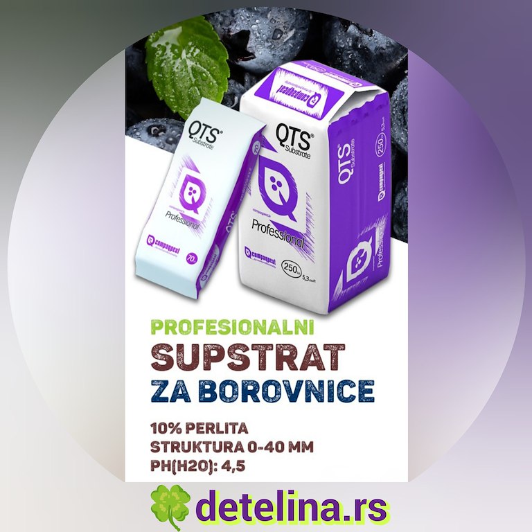 QTS 0- 40mm SUPSTRAT ZA BOROVNICU SA PERLITOM (perlita 10 % zapreminski )