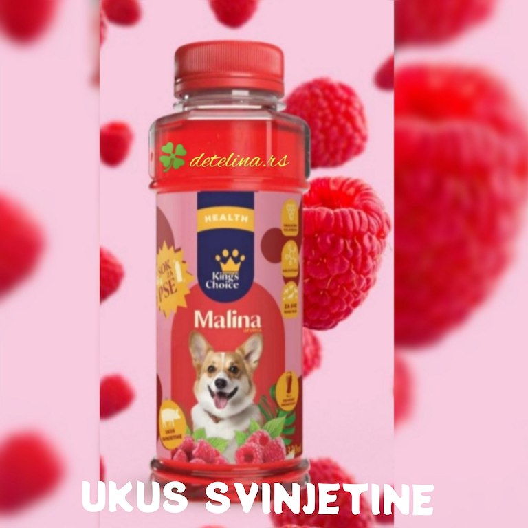 Napitak SOK za pse MALINA 330ml. ukus svinjetina