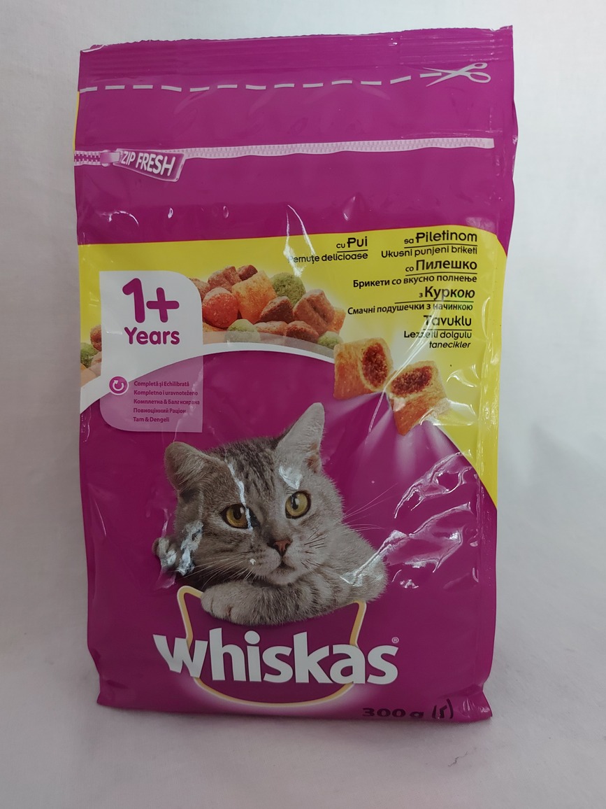 WHISKAS Briketi za mačke Piletina 300 gr.