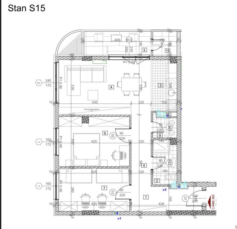 NOVI SAD - TELEP - 68. 98 m2