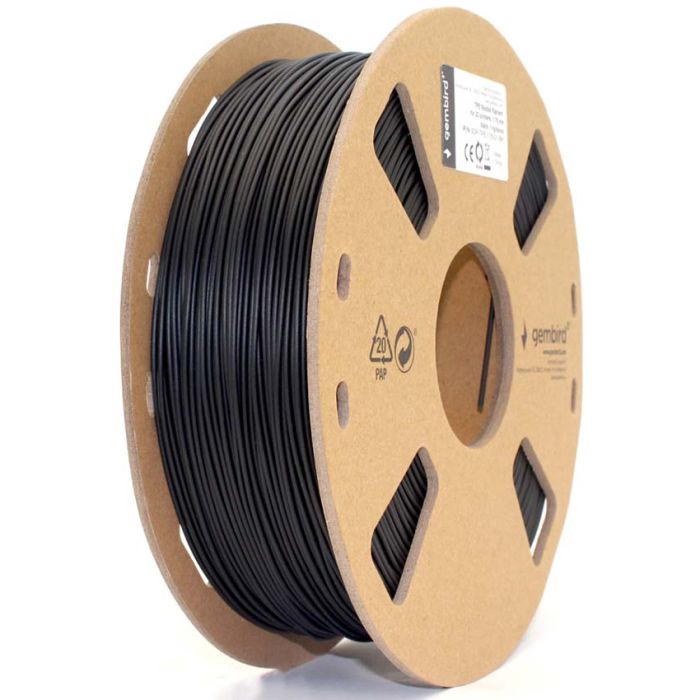 Filament Gembird TPE 3DP-TPE1.75-01-BK Fleksibilni 1.75mm 1kg Black