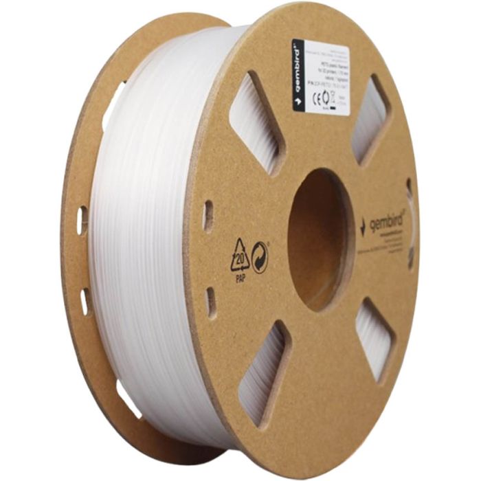 Filament Gembird PETG 3DP-PETG1.75-01-W 1.75mm 1kg White