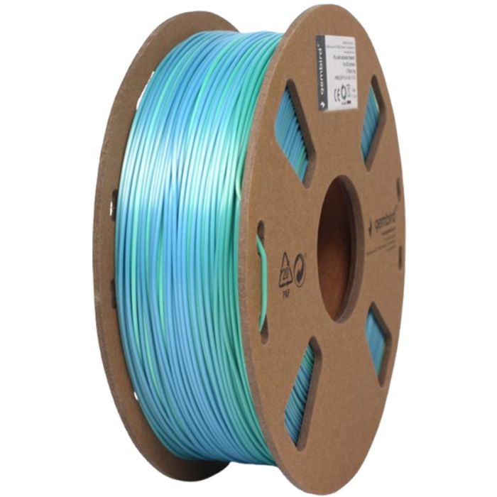 Filament Gembird 3DP-PLA-SK-01-BG Svilenkasti Duga 1.75mm 1kg Blue/Green