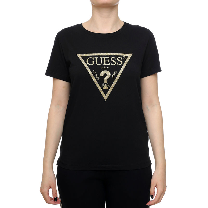 Ženska majica Guess Ss Cn Gold Triangle Tee