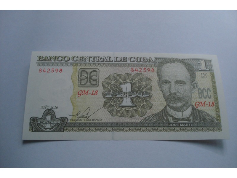 CUBA - 1 PEZOS - 2016