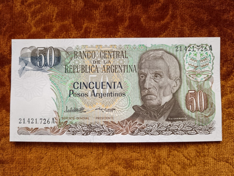 Argentina 50 pesos,1982 god.UNC