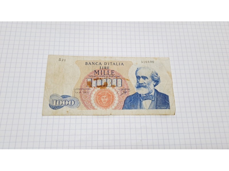 ITALIA 1000 LIRA 1962 GODINA