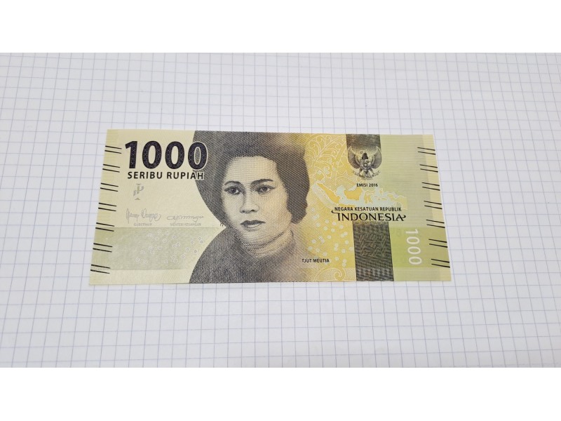 INDONEZIJA 1000 RUPIAH 2022 GODINA *UNC*