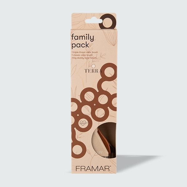 Set četkica za farbanje "Family Pack Neutrals Terra" - 3/1 (tri boje)