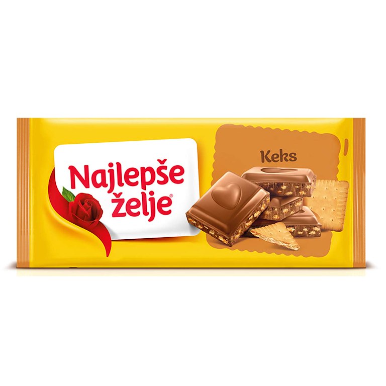 Najlepše želje cokolada sa keksom 170g