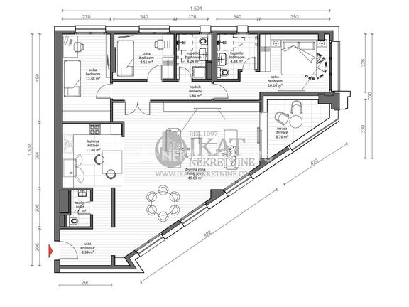 LUX novogradnja na Vračaru, Neimar 134.04m2 ID#4125