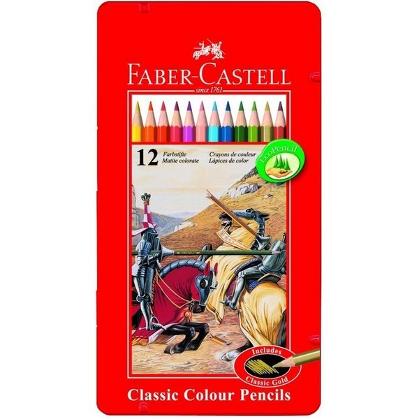 Faber-Castell FC BOJICE DRVENE 1/12 115913-115844 METALNA KUTIJA