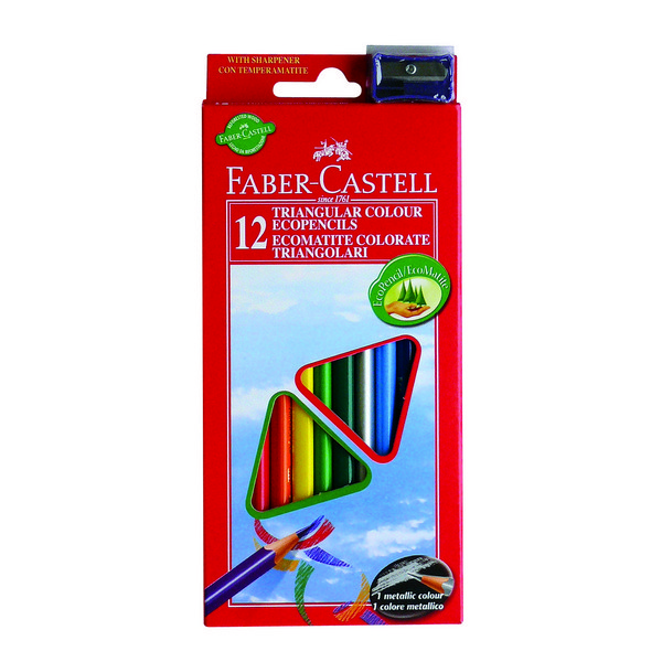 Faber-Castell FC BOJICE DRVENE 1/12 ECO TRIANGULAR + REZAC 120523