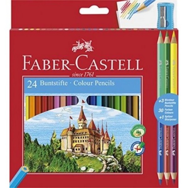 Faber-Castell FC BOJICE DRVENE 1/24 + 3 BICOLOR