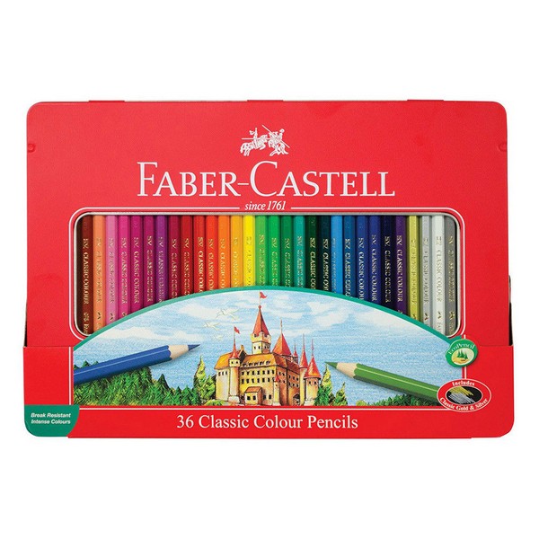 Faber-Castell FC BOJICE DRVENE 1/36 115886 METALNA KUTIJA