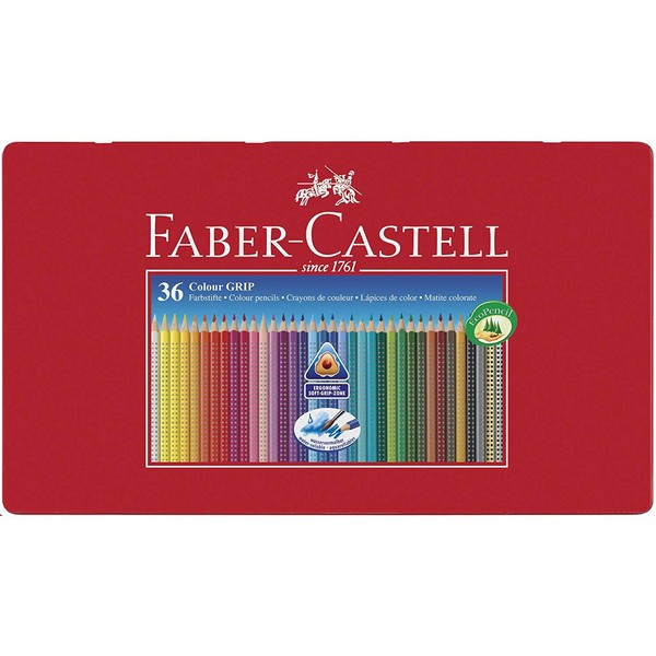 Faber-Castell FC BOJICE DRVENE 1/36 GRIP 112435 METALNA KUTIJA