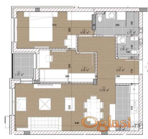 KOD LIMANA 4, 63 m2, Dvoiposoban sa Nov sa pdv