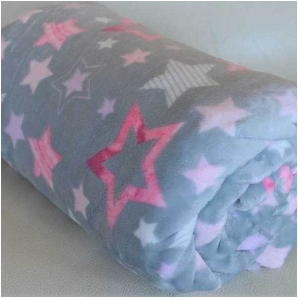 Soft ćebe pink Stars 200x200