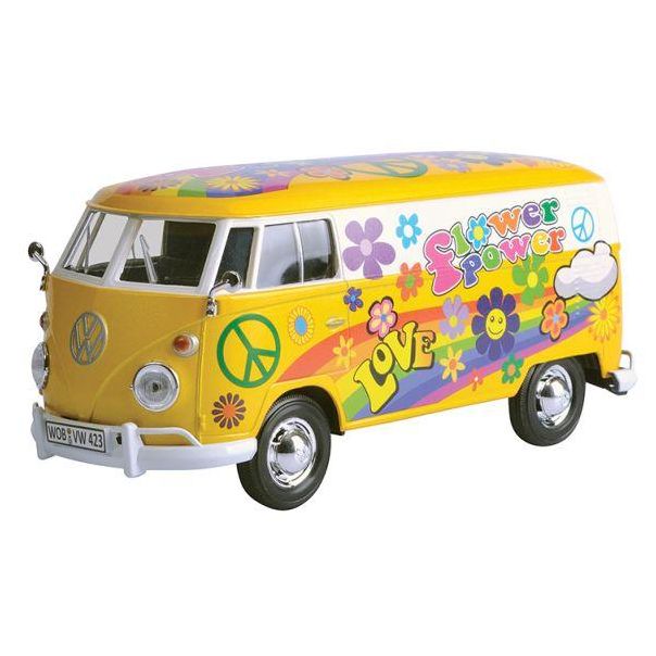 MOTOR MAX Metalni model kombija 1:24 Volkswagen Type 2 Flower power Hippie