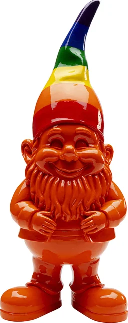 Ukrasna figura Gnome Rainbow Orange 46cm