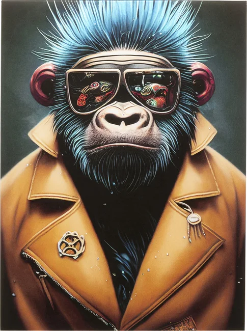Slika na staklu Fashion Gorilla 60x80cm