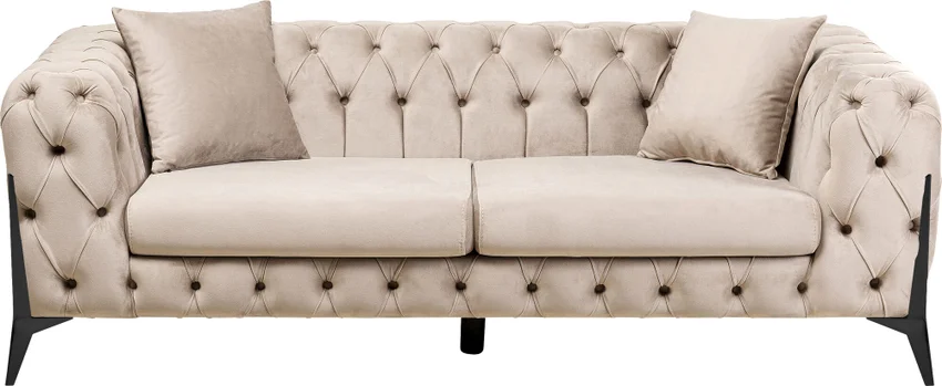 Sofa Bellissima 2-Seater Velvet Taupe 200cm