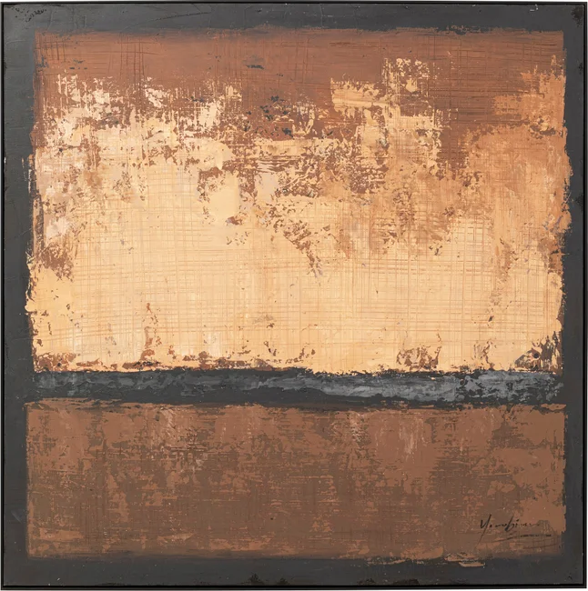 Slika sa ramom Silence Brown 120x120cm
