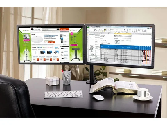 Gembird Podesivi stoni nosač za dva monitora MA-DF2-01