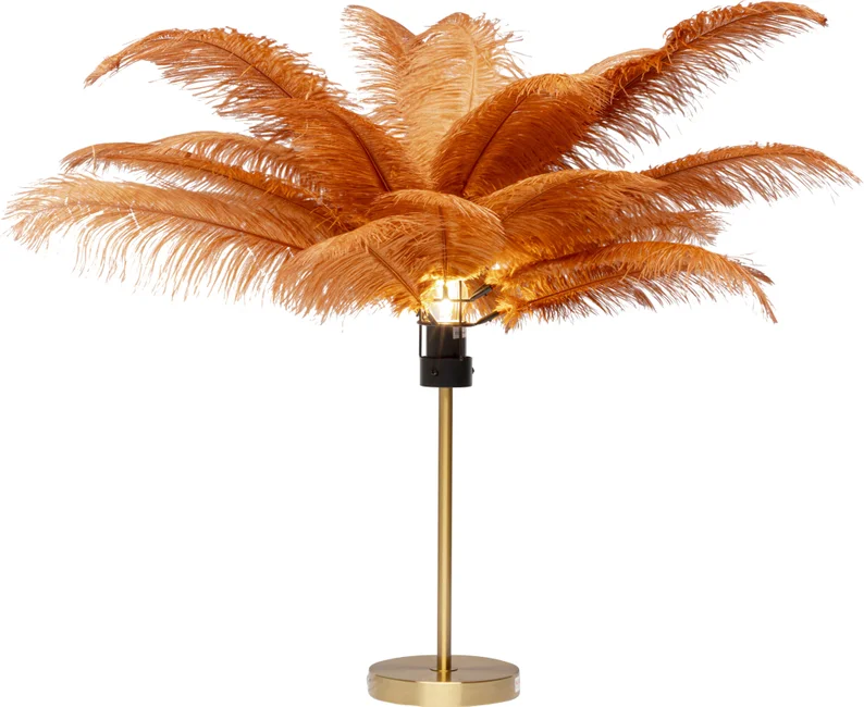 Stona lampa Feather Palm Rusty Red 60cm