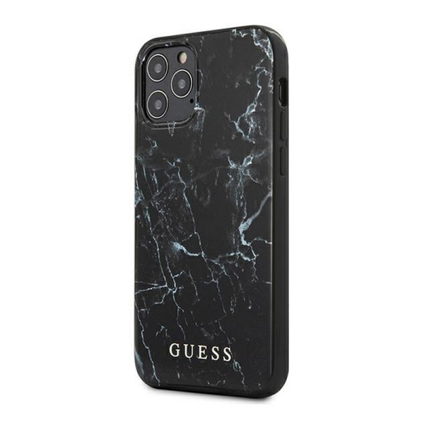 Maska Guess Faceplate Marble za iPhone 12 mini (5.4) crna.