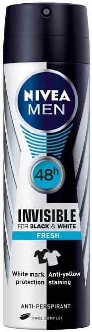 NIVEA DEO 150ML INVISIBLE B&W FRESH FOR MEN