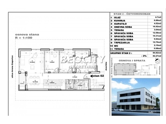 Novi Sad, Novo Naselje, Arona Zagorice, 4.0, 83m2