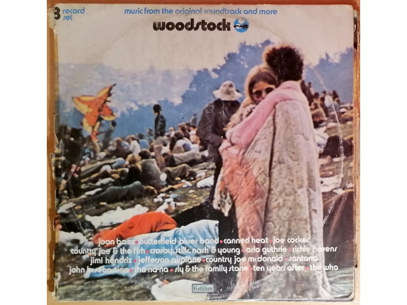 10 din SAMO!!! 3LP V/A - Woodstock, 4-/3+