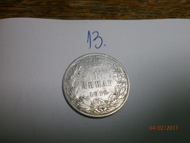 1 Dinar 1912 Srebro