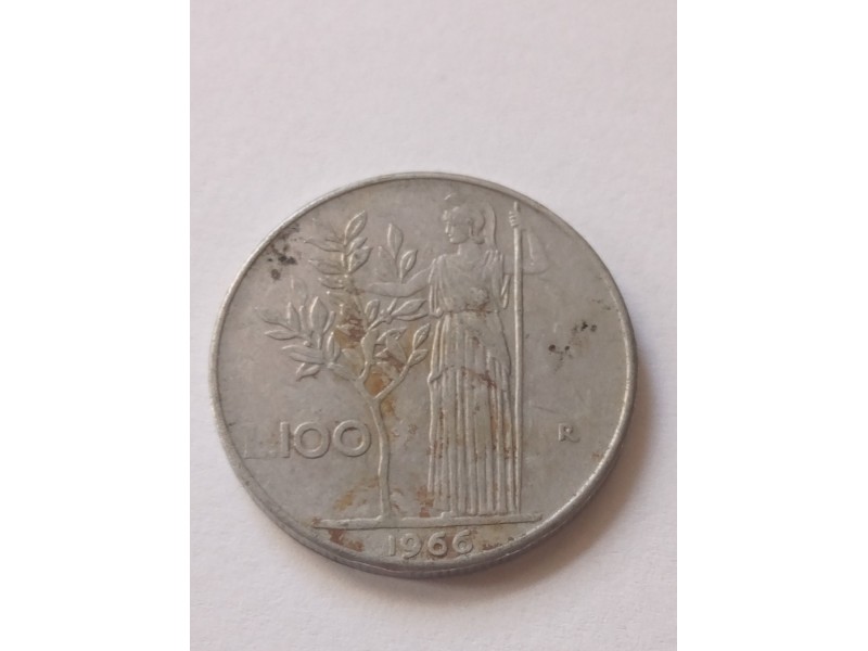 100 Lira 1966.g - Italija -