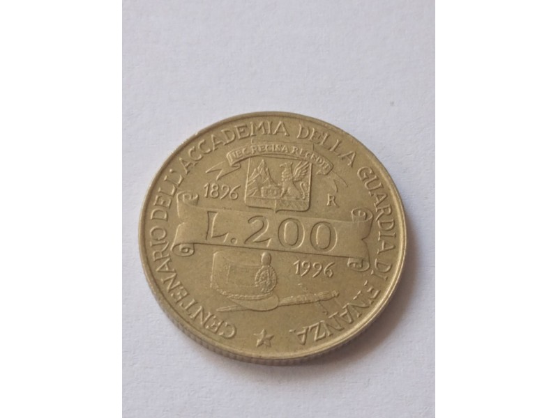 200 Lira 1996.g - Italija - Jubilarna -