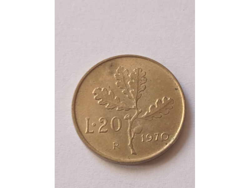 20 Lira 1970.g - Italija -