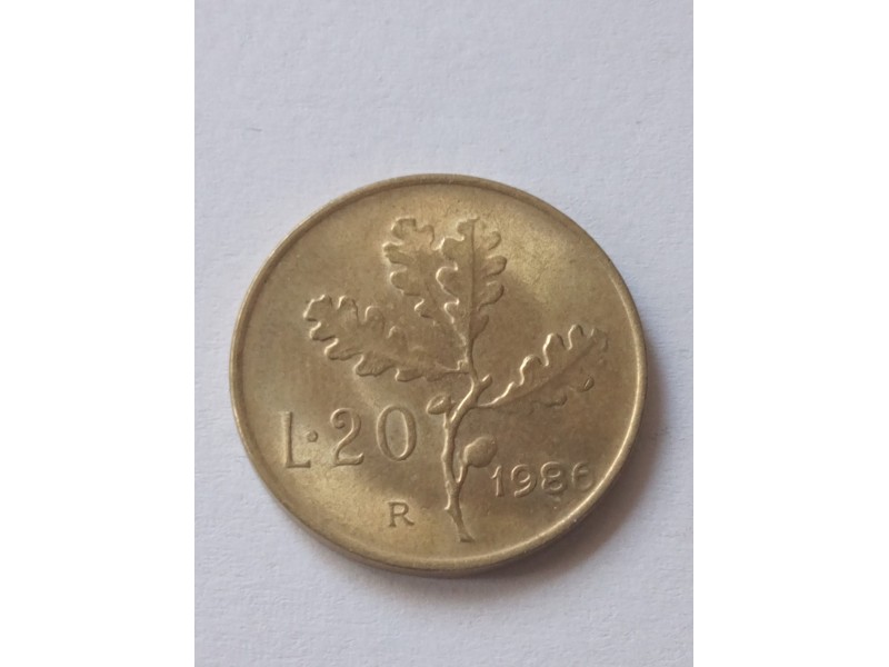 20 Lira 1986.g - Italija -