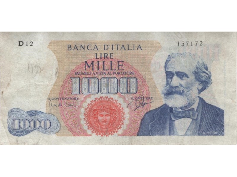 ** ITALIJA - 1000 LIRA 1962. **