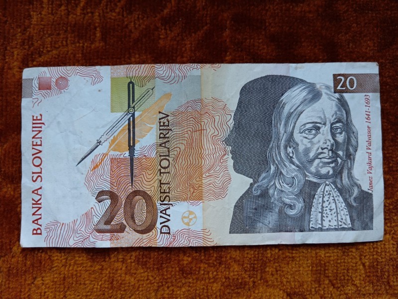 Slovenija 20 tolara,1992 god.