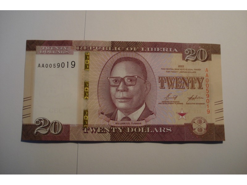 LIBERIA - 20 DOLARA - 2022